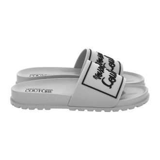 Versace Jeans Couture Riemen-Slides mit geriffelter Sohle - - Shoes - Damen - Wei&szlig; - 40 EU