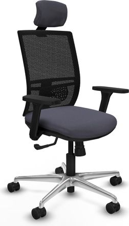 Piqueras y Crespo Schreibtisch f&uuml;r Telearbeit Yunquera mit 3D-Armen, h&ouml;henverstellbarer Lendenwirbelst&uuml;tze und h&ouml;henverstellbarem Kopfteil, ausgestattet mit 4 Positione