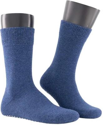 Kunert Herren Socken blau Schur-Wolle unifarben