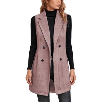 Generic Gilet Sans Manche Femme Gilet Femme D&eacute;contract&eacute; Quotidien Ville Uni Tendance - Veste DEmpilage Styl&eacute;e Pour Toutes Occasions