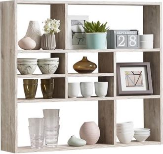 FMD M&ouml;bel FMD furniture Etag&egrave;re Murale, Bois, Ch&ecirc;ne Sable, env. 90 x 78 x 16 cm