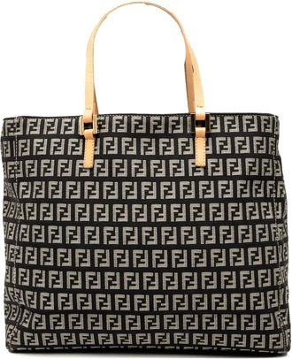 Fendi Shopper - Small Zucchino Canvas Tote - Gr. unisize - in Schwarz - f&uuml;r Damen