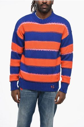 Dsquared2 Vintage Effect Striped Crew-neck Sweater size Xs