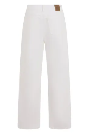 Toteme Womens Jeans Straight-Leg Cotton Denim White