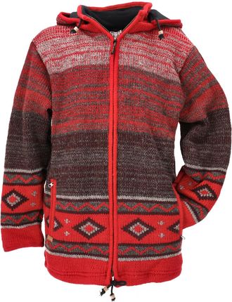 Guru Shop Kuschelige Gef&uuml;tterte Unisex Strickjacke, Wolljacke, Nepaljacke - Modell 8, Herren, Wolle, Size:XXL