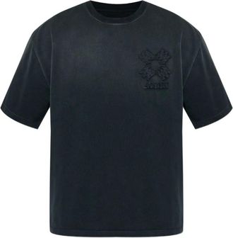 Amiri Homme, Tops, Noir, Taille: L Camiseta MC Washed Logo Relieve