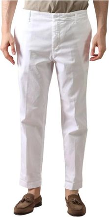 Dondup Homme, Pantalons, Blanc, Taille: W34 Zyan Cropped Pantalons