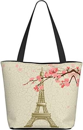AOOEDM France Eiffel-Tower Ladies Shopping Bag 13x11x7in.Le cadeau parfait pour la Saint-Valentin.Cest de la Saint-Valentin pour maman, fille, &eacute;pouse, etc