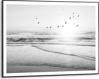 Reinders Gerahmtes Bild, Sonnenuntergang, Schlafzimmer, Bilder, Wanddeko, Room Decor, MDF, Schwarz-Wei&szlig;, 50 x 70