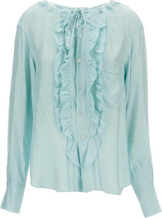 Plan C Plan C, Femme, Blouses et Chemises, Bleu, Taille: 34 FR Camicia