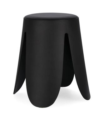 BIZZOTTO Hocker aus Kunstleder Imogen Farbe Schwarz &Oslash;37 x H&ouml;he 47 cm