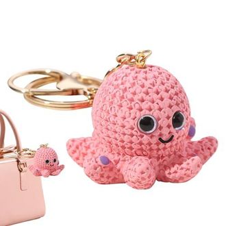 Generic Porte-cl&eacute;s en r&eacute;sine de pieuvre de dessin anim&eacute; - Accessoire de sac &agrave; main - Breloque cr&eacute;ative en forme de pieuvre - Pendentif en forme de pieuvre - P