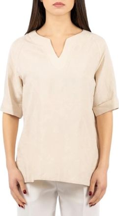 LuckyLu Femme, Blouses et Chemises, Beige, Taille: 44 FR Bl45Lv Tunique