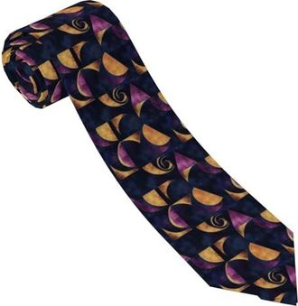 Generic Cravate Pour Hommes Motif Abstrait Violet Et Or Fine Men Tie Classique Cravate Homme Pour C&eacute;l&eacute;brations L&Eacute;cole F&ecirc;te