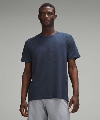 lululemon T-Shirt Metal Vent Tech pour Hommes - Bleu - Taille 2XL