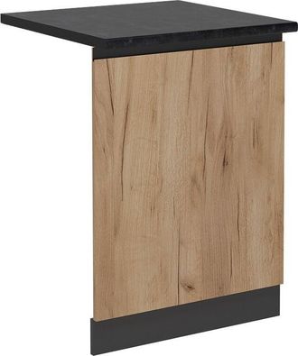 Vicco Geschirrspülblende R-Line, Goldkraft Eiche, 60 cm, ap Anthrazit
