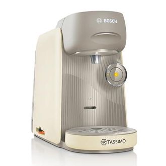 Bosch Tassimo finesse Kapselmaschine TAS167P, 70 Getränke, intensiverer Kaffee auf Kopfdruck, Abschaltautomatik, perfekt dosiert, platzsparend, 1400 W, crem