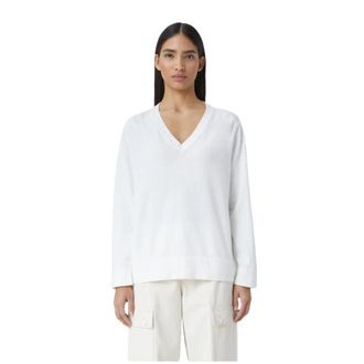 Closed V-Ausschnitt Jersey - - Knitwear - Damen - Wei&szlig; - L