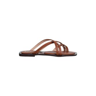 Pollini Leder-Flip-Flops - - Shoes - Damen - Braun - 37 EU
