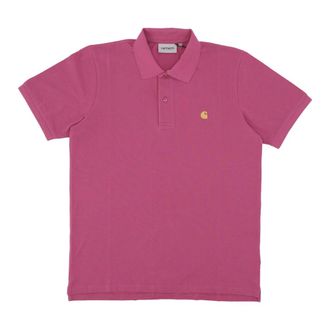 Carhartt Work in Progress Pique Polo Magenta/Gold - - Tops - Herren - Rosa - XL
