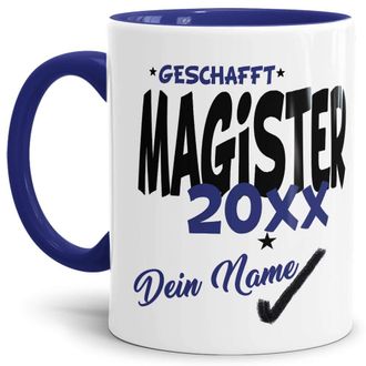 Tassendruck Magister-Tasse Geschafft Magister 20XX - Selbst gestalten mit Jahr und Name zum bestandenen Magister/Abschluss/Lernen/Pr&uuml;fung/personalisierte Geschenk