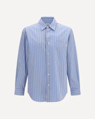Saint Laurent Cassandre striped cotton Shirt Male 41