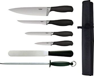 Vogue Eyewear S725 Edelstahl Soft Grip Messer-Set, 6 St&uuml;ck