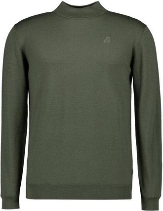 Karl Lagerfeld Herren Pullover gr&uuml;n Merinowolle unifarben