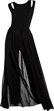 Generic Combinaison Jumpsuit Femme Col Rond Couleur Unie Barboteuse Jumpsuit Dété Chic Slim Pantalon Élégant Loose Casual Combishort avec Ceinture Ensemble Et