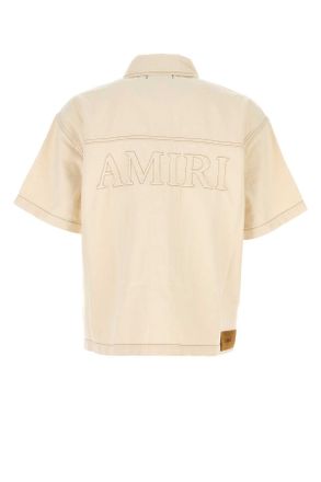 Amiri Mens Denim Shirt Beige Cotton