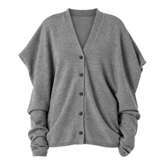 Meimeij M6Fz11 Excalibur Cardigan - - Knitwear - Damen - Grau - XS