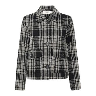 Inwear Schwarze/Wei&szlig;e Jacke mit Hemdkragen - - Jackets - Damen - Mehrfarbig - L