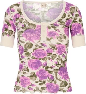 Chlo&eacute; Femme, Tops, Multicolore, Taille: 40 FR Haut Henley