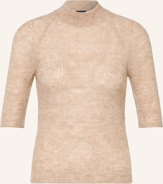 HUGO BOSS Strickshirt Fewe Mit Alpaka beige
