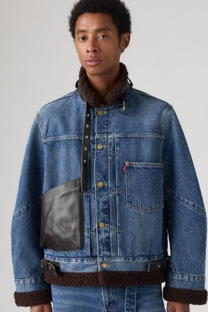 Levi's Homme Veste Sherpa Levis X Sacai - Homme - D&eacute;lavage Moyen / Rigid - L