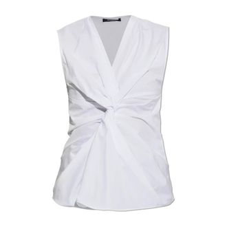 Balmain Draped Top - - Tops - Damen - Wei&szlig; - S