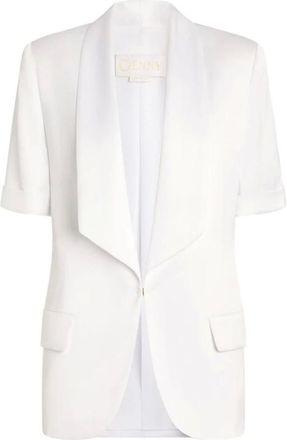 Genny Femme, Vestes, Blanc, Taille: 36 FR Blazer &agrave; simple boutonnage orn&eacute; de cristaux