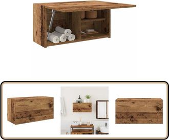 vidaXL vidaXL Bad-Wandschrank Altholz-Optik 60x25x30 cm Holzwerkstoff