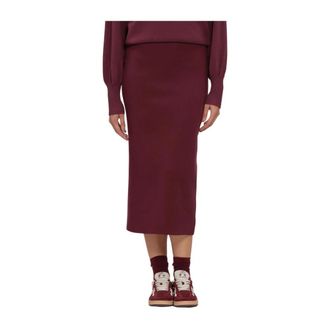 Object Objreynard HW Strickrock - - Skirts - Damen - Rot - M