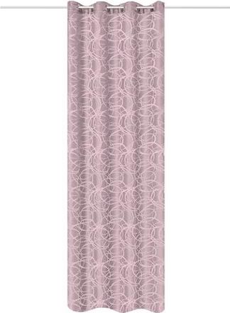Home Wohnideen Ösenschal Lenny, Jacquardmuster Kreise, 245x140 cm, Blickdicht, Farbe:Altrose, Größe:245 x 140 cn, Anzahl: 1x