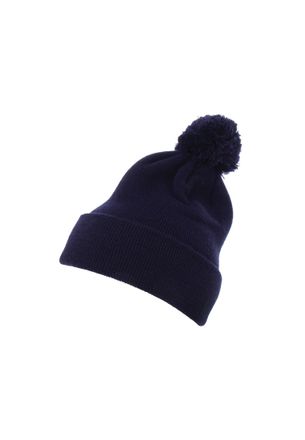 Flexfit Unisex Strickm&uuml;tze Cuffed Pom Pom Knit Beanie Navy one Size