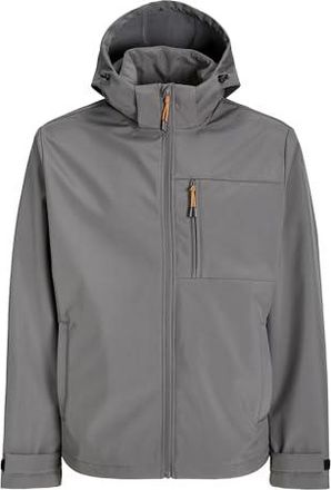 Jack & Jones Hood Jjthatcher Veste Softshell &agrave; Capuche, Gris, x_l Hommes