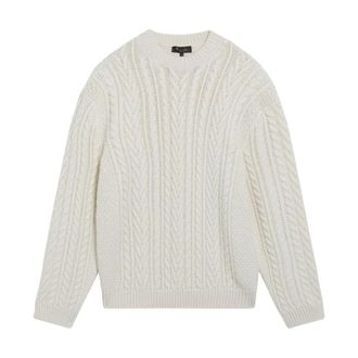 Loro Piana Pull en maille torsad&eacute;e &agrave; col rond - Homme - Pulls - Beige - Taille: L