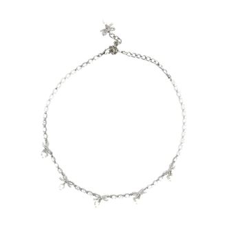 Self Portrait Collier en Argent et Cristal - Femme - Accessoires - Blanc - Taille: ONE Size