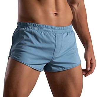 Generic Sous-v&ecirc;tements pour homme avec cape, pantalon en coton de couleur unie, &eacute;lastique, ample, d&eacute;contract&eacute;, sport, course, plage, maison, sous-v&ecirc;tements, b