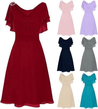 Generic Robe &eacute;l&eacute;gante pour femme pour mariage, robe de soir&eacute;e, robe de cocktail, robe dinvit&eacute; de mariage, robe de bal, robe de bal festive de mariage, robe en