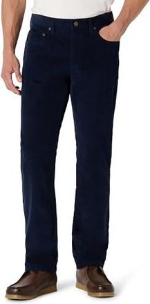 Amazon Essentials Pantalon en Velours Côtelé à 5 Poches Coupe Droite Homme, Bleu Marine, 42W / 34L