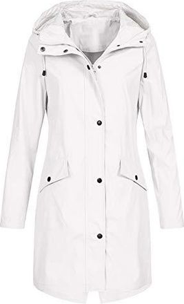 Generic ZDJH Veste de pluie pour femmes avec capuche, imperm&eacute;able, coupe-vent, manteau de pluie, manteau long imperm&eacute;able, imperm&eacute;able, coupe-vent, veste de p