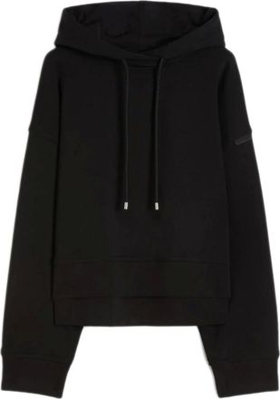 Sportmax Femme, Sweatshirts et sweats &agrave; capuche, Noir, Taille: 38 FR SweaT-shirt &agrave; capuche en coton stretch
