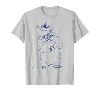 Disney Pixar Monsters Inc. Sully And Boo Hugging Sketch T-Shirt